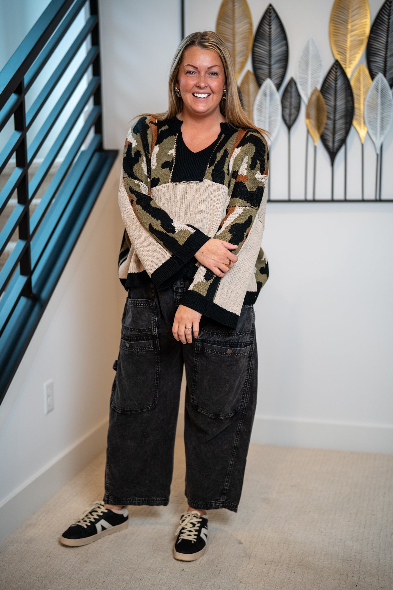 Mello Camouflage Knit Sweater – Buttercup Lynne Boutique